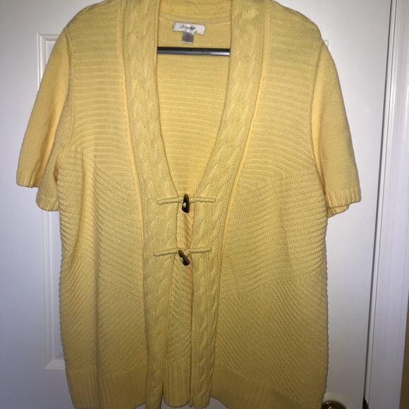 CJ Banks | Sweaters | Yellow Short Sleeve Sweater | Poshmark